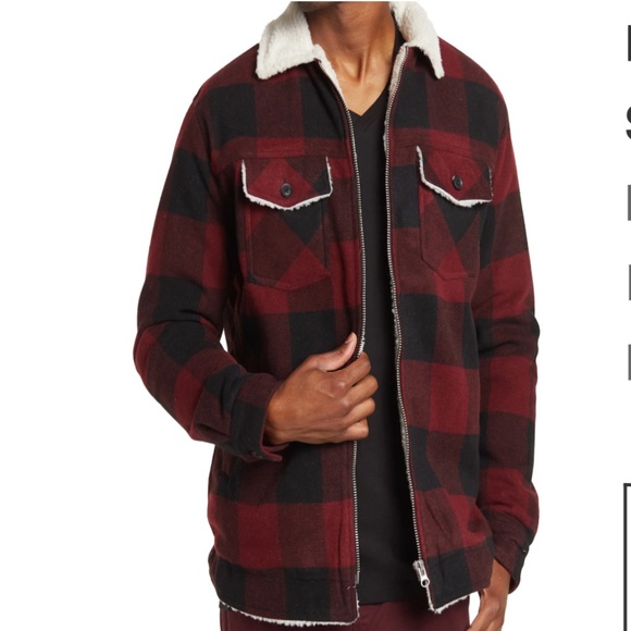 RDI | Jackets & Coats | Nwt Rdi Buffalo Plaid Faux Shearling Lined ...